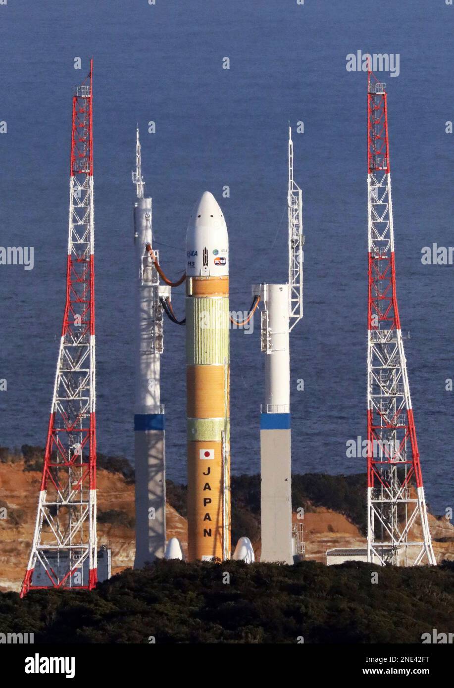 H3 Launch Vehicle No.1 is moved to the launch site at the Tanegashima ...