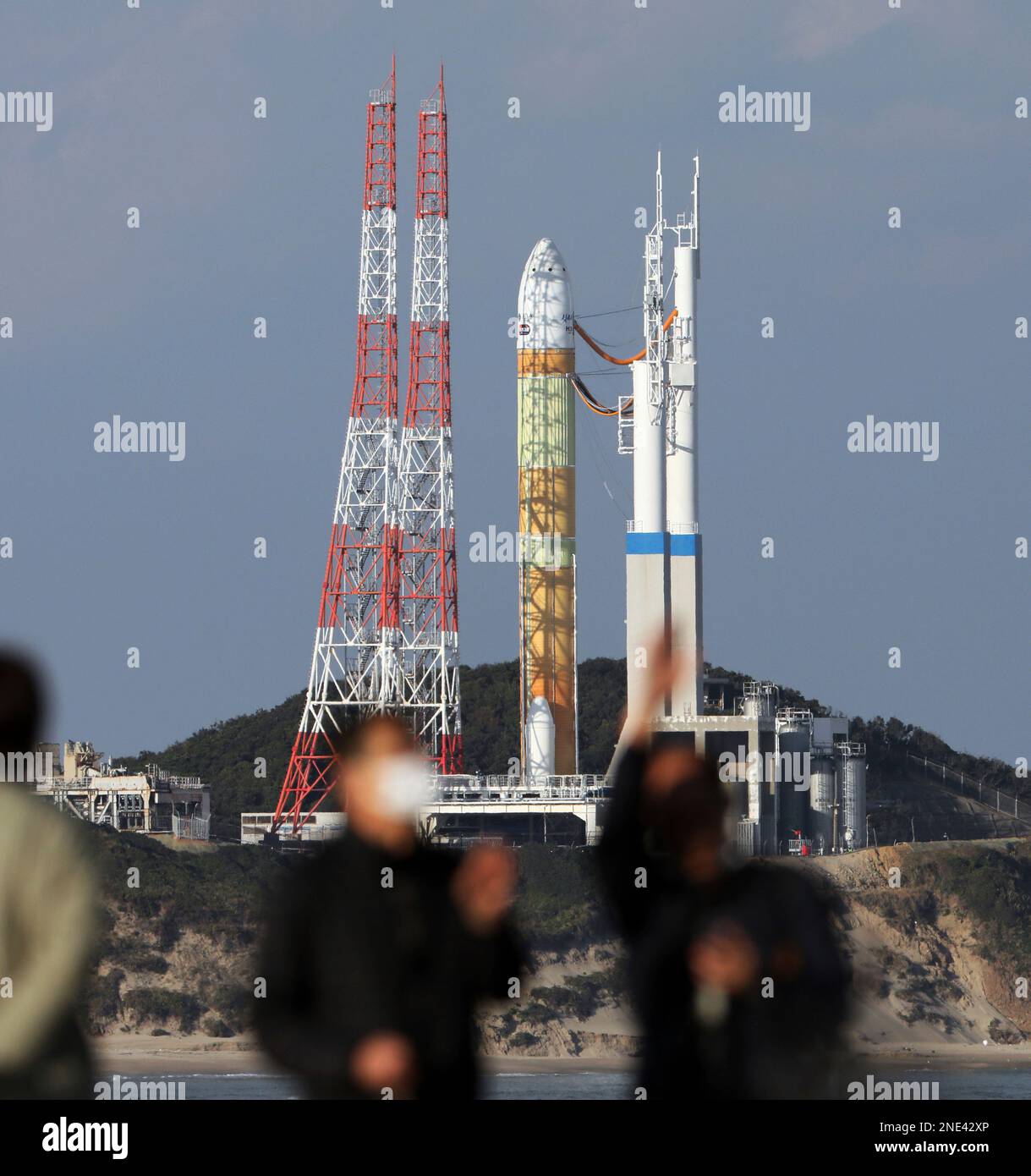 H3 Launch Vehicle No.1 is moved to the launch site at the Tanegashima ...