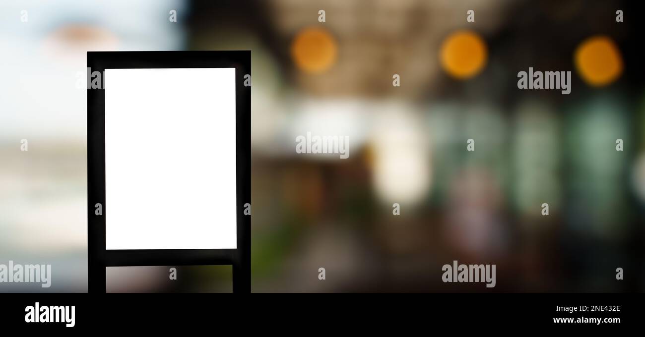 Stand Mock up Menu frame tent card blurred background design key visual ...