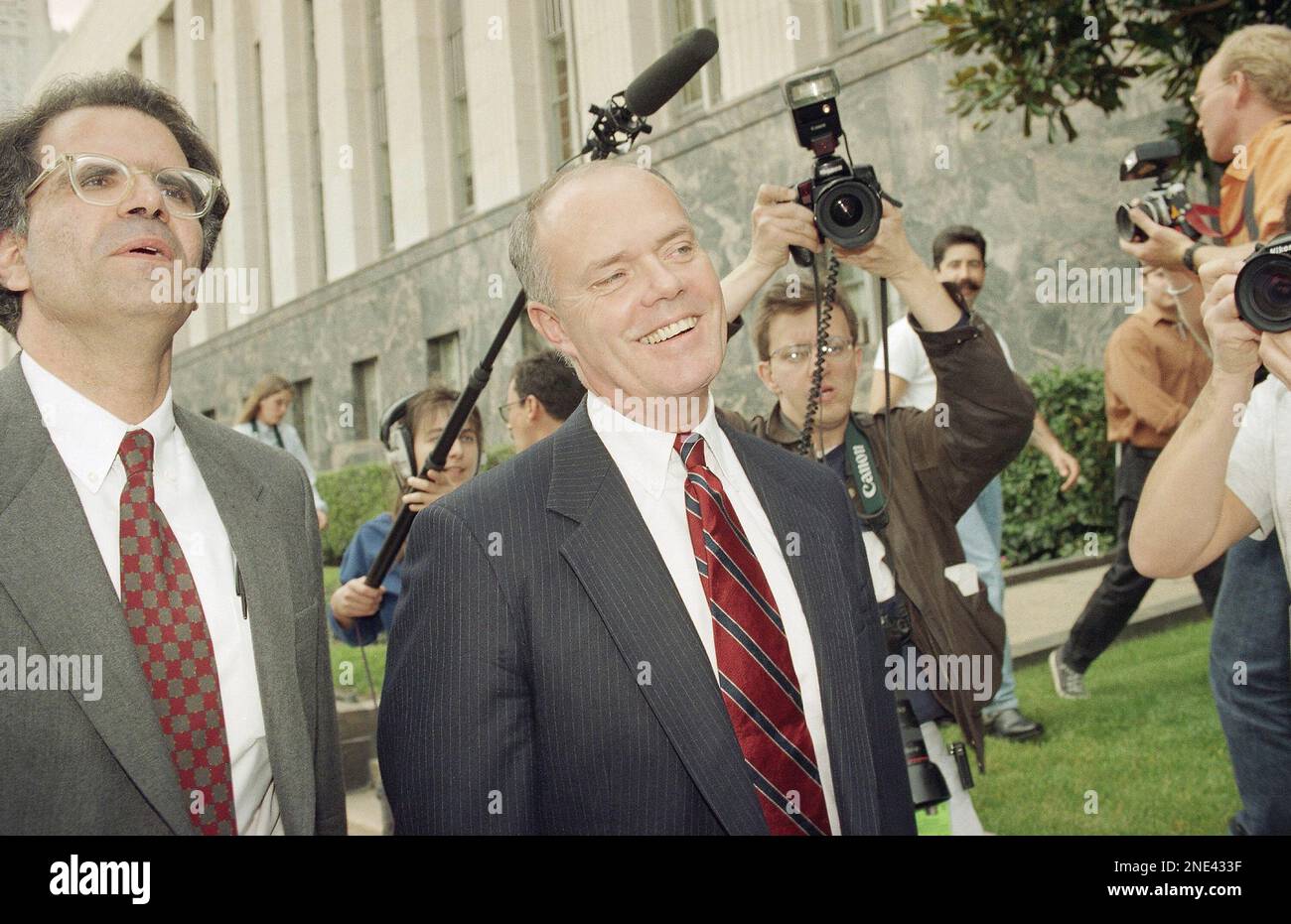 Los Angeles police officer Sgt. Stacey Koon leaves the federal ...