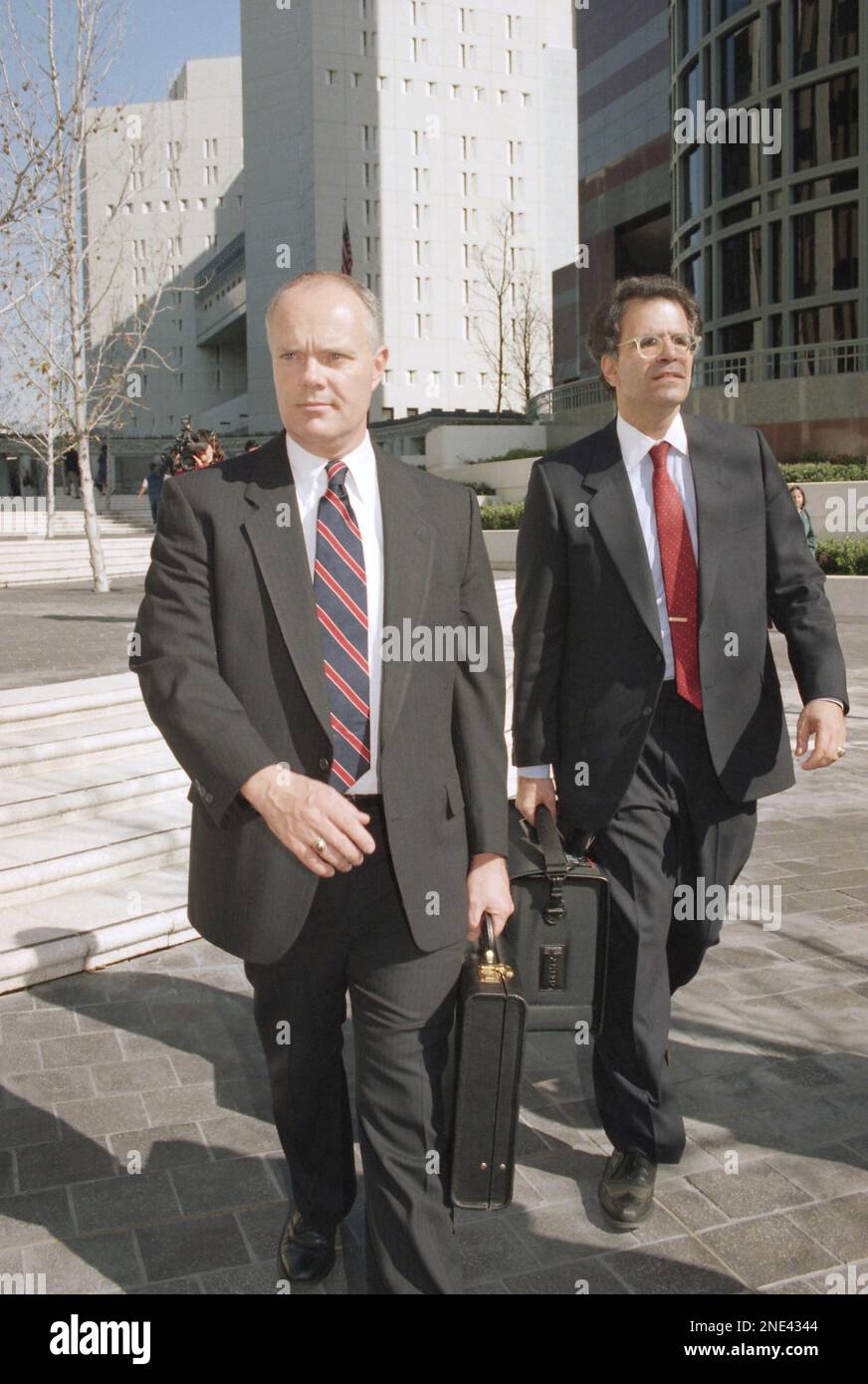 Los Angeles police officer Stacey Koon, left, and his lawyer, Ira ...
