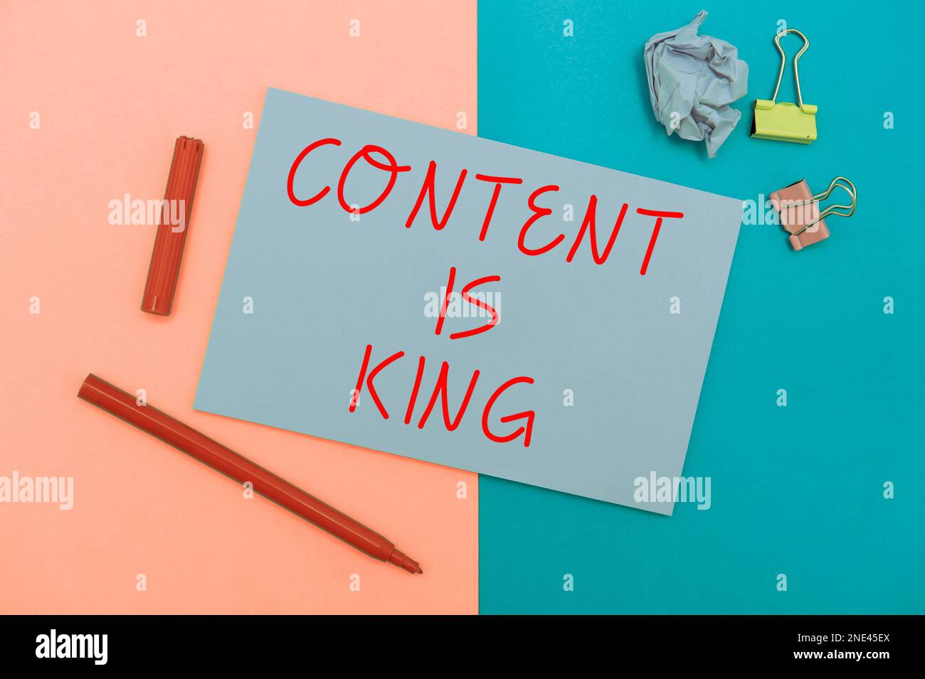Sign displaying Content Is King. Word for Content is the heart of today ...