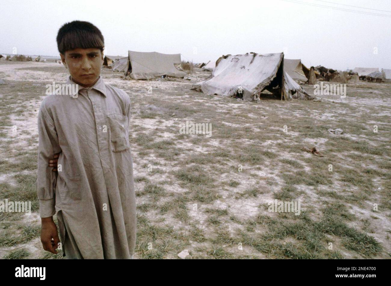 Afghan refugees are shown in a Pakistan camp near Peshawar, May 1980 ...