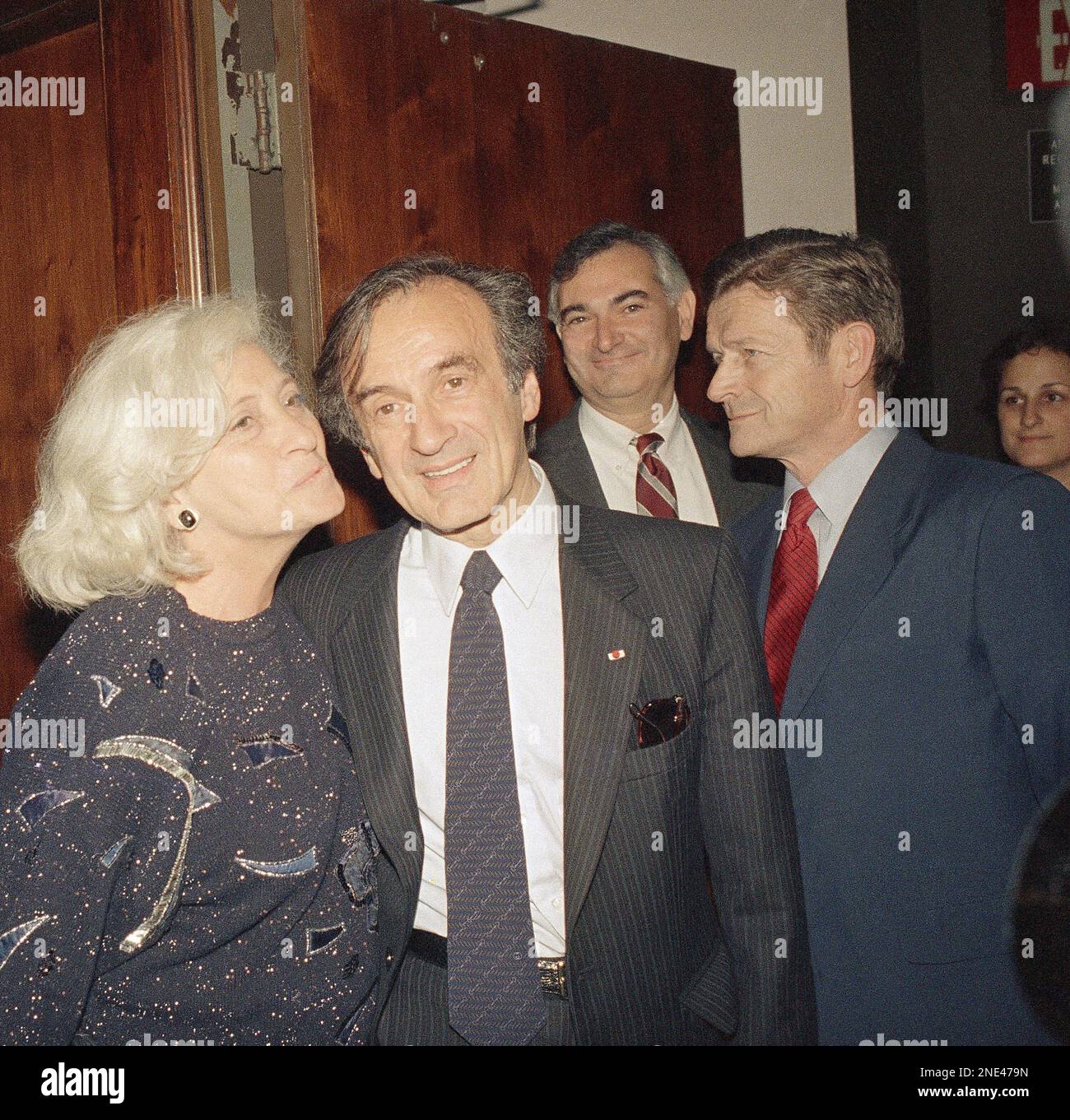 Elie Wiesel And His Wife Marion Greet Reporters In New York Oct 14