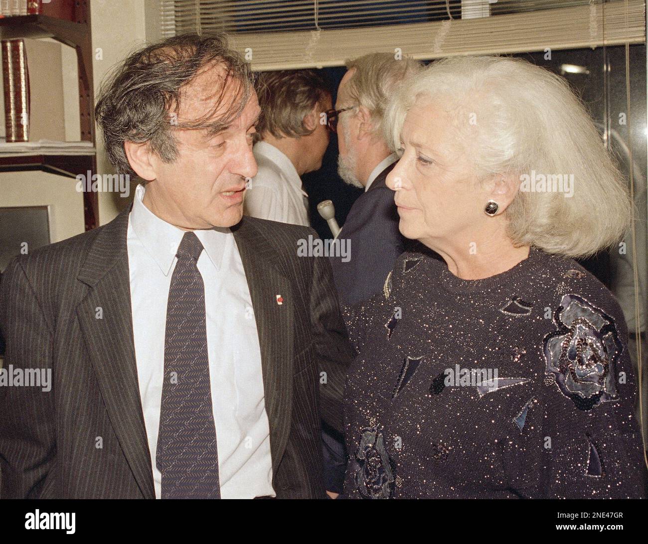 Author and death camp survivor Elie Wiesel and his wife Marion greet ...
