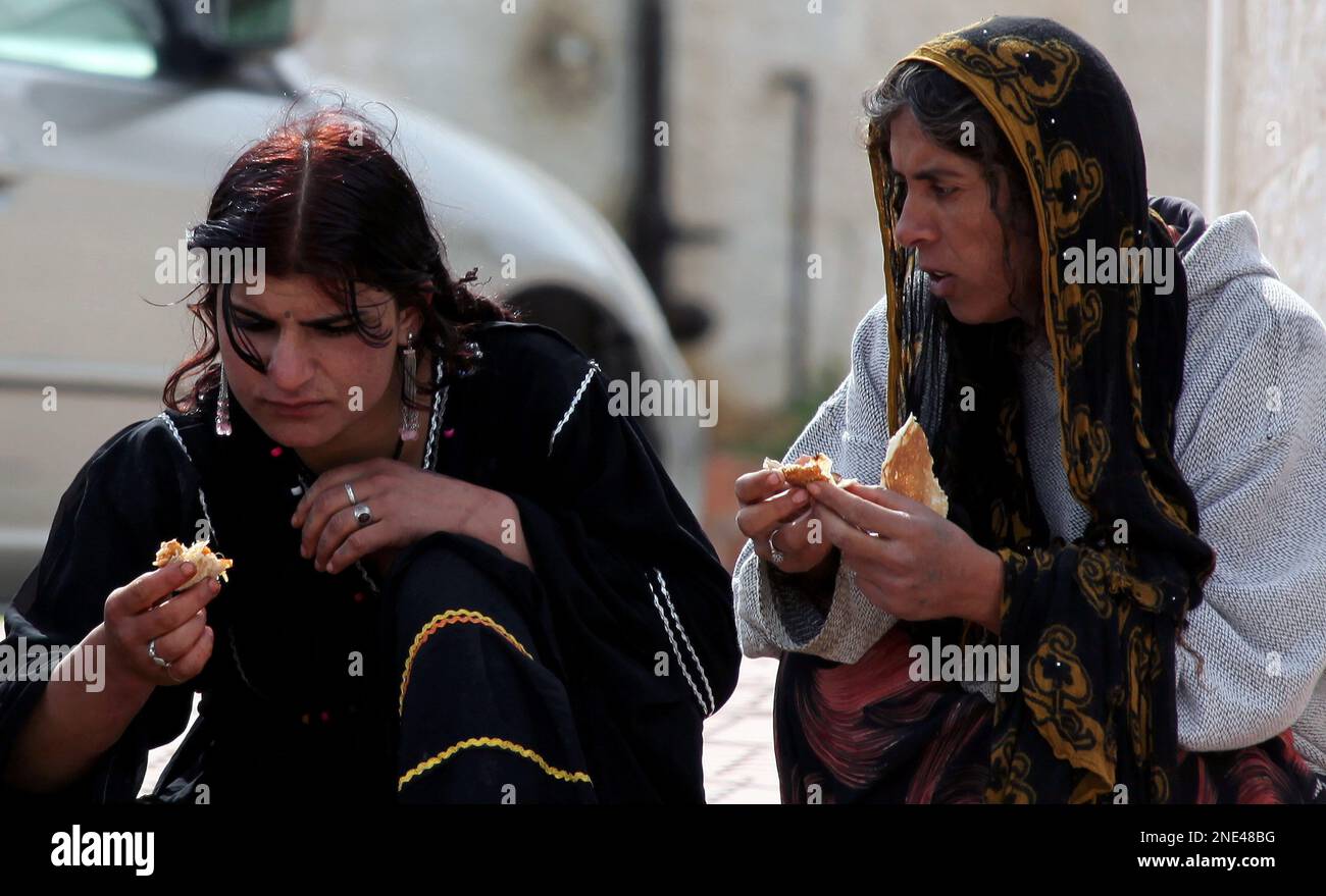 Female Gypsies living in Amman, Jordan are seen on Wednesday March 17 ...