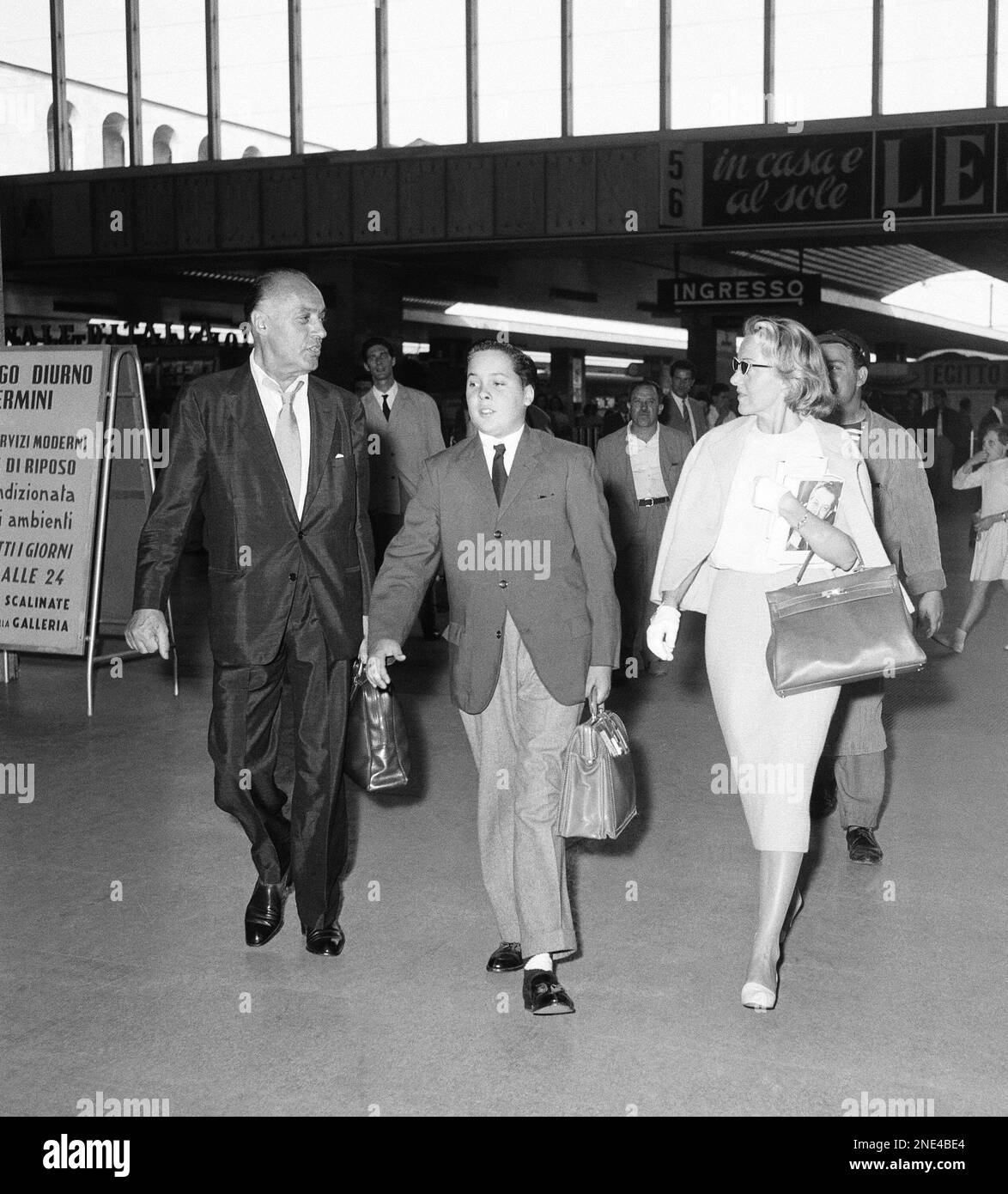French-born Hollywood actor Charles Boyer, his son Mike and his wife ...