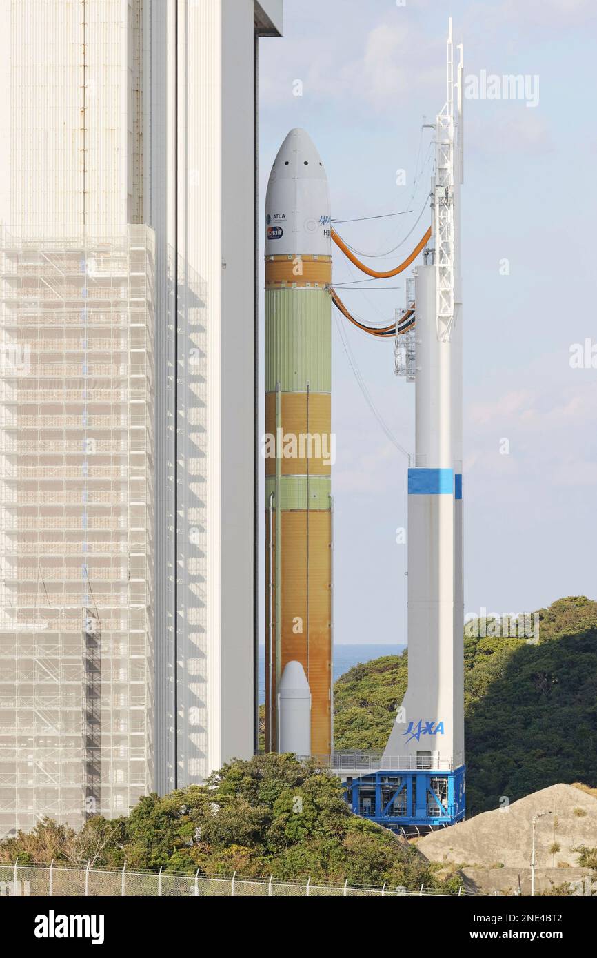 H3 Launch Vehicle No.1 is moved to the launch site at the Tanegashima ...