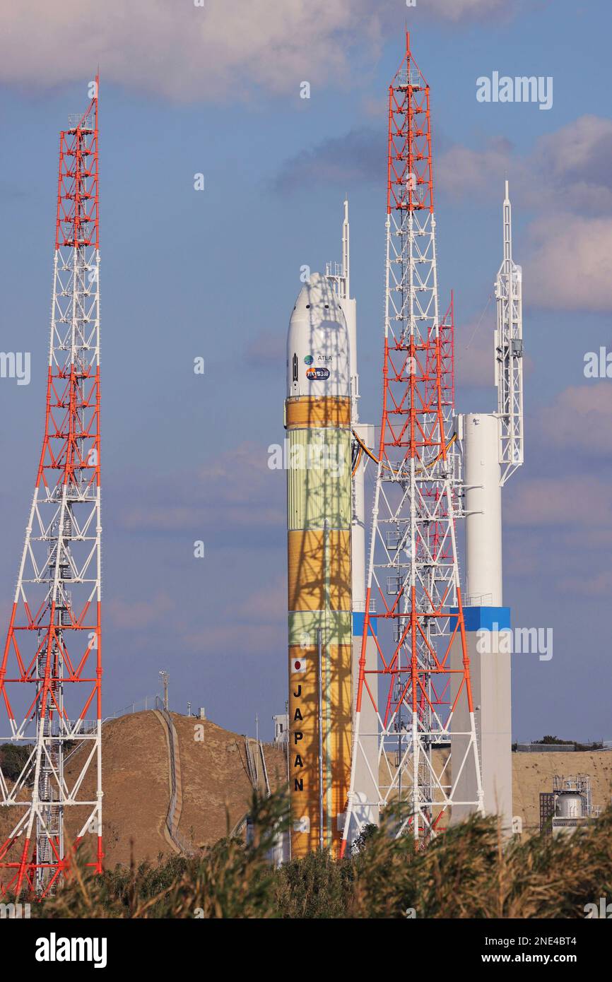 H3 Launch Vehicle No.1 is moved to the launch site at the Tanegashima ...