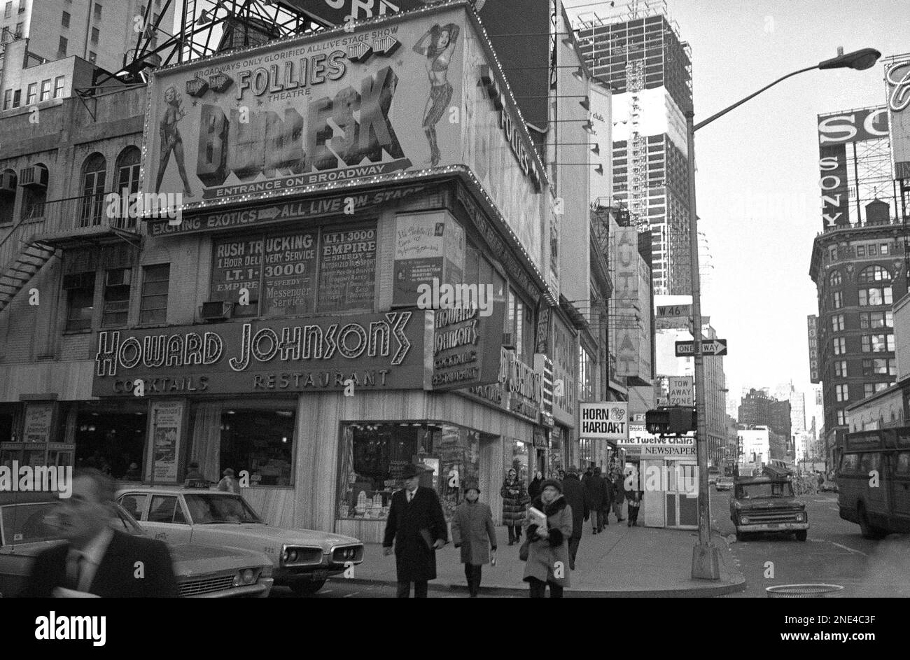 A general view of some of the advertising signs and displays found in ...