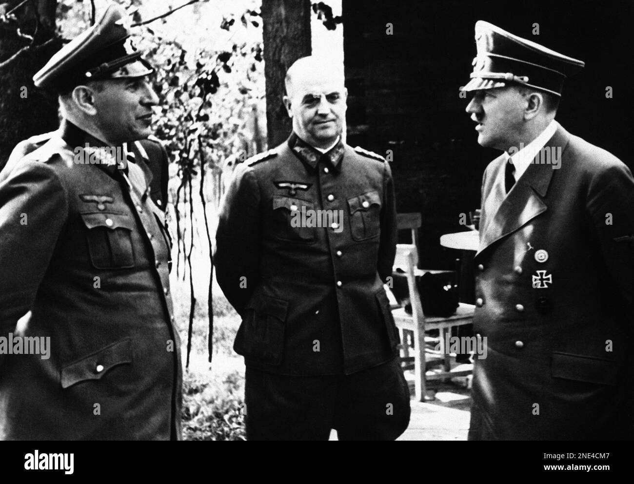 German Chancellor Adolf Hitler, right, talking with General Hans ...