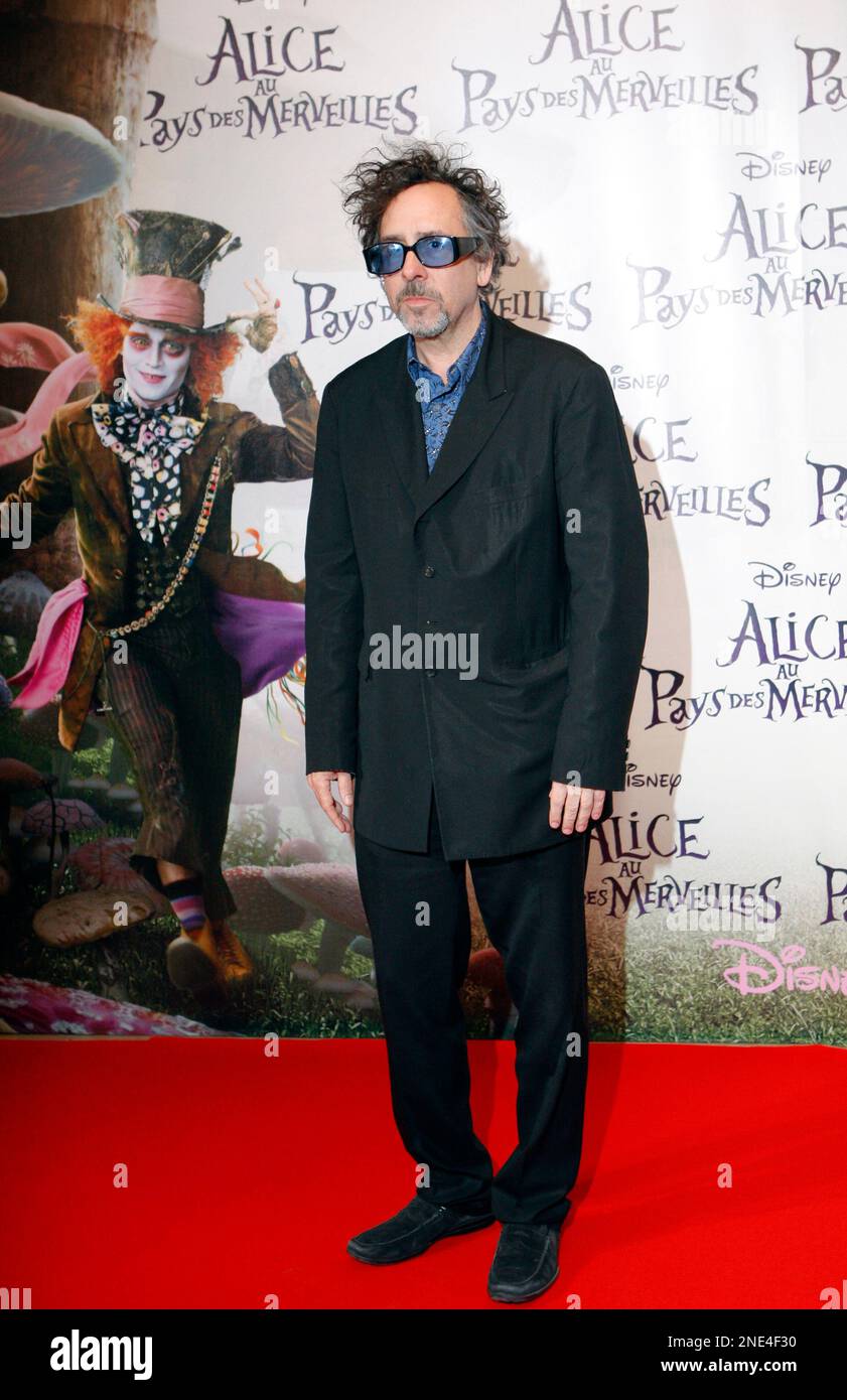 U.S. director Tim Burton poses before the French Premiere of the movie ...