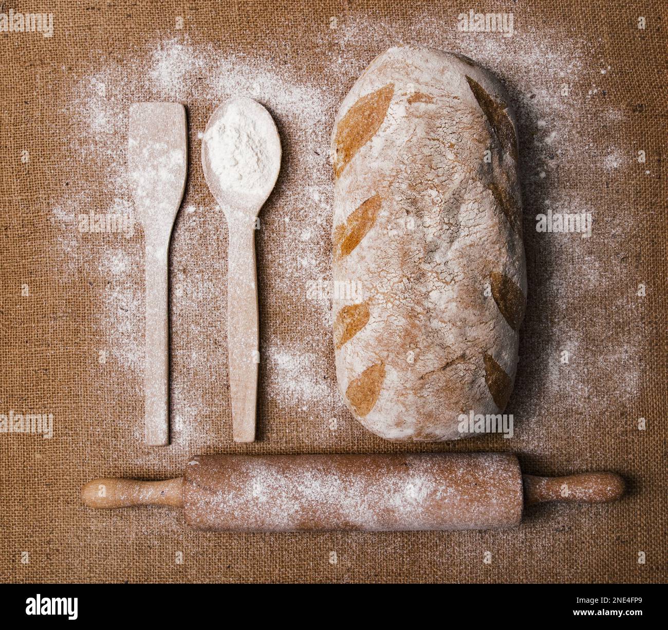 Bakery and confectionery products, rustic, traditional with wooden ...