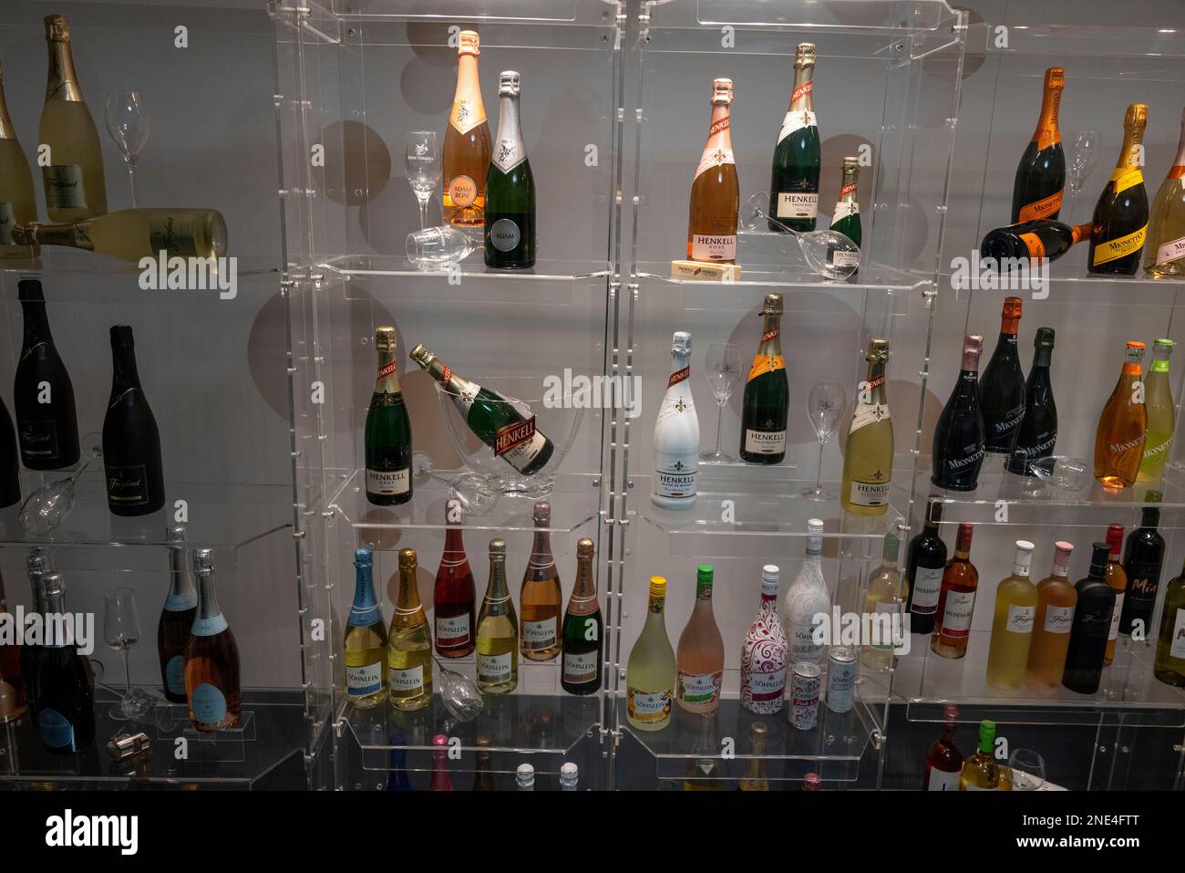 Wiesbaden, Germany. 15th Feb, 2023. Wide range of sparkling wine ...