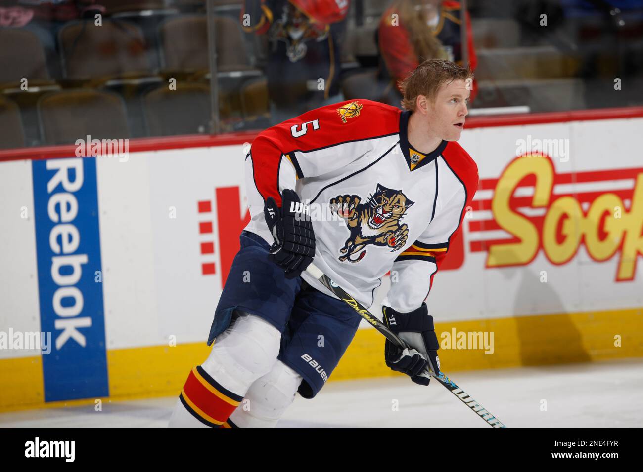 Florida Panthers defenseman Bryan Allen warms up before facing the ...