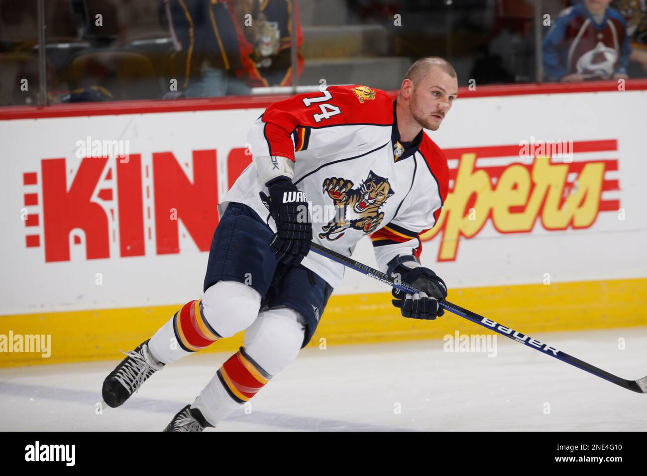 Florida Panthers center Nick Tarnasky warms up before facing the ...