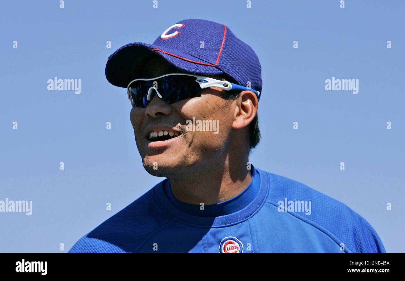 Chicago Cubs Kosuke Fukudome, from Japan, against the Los Angeles ...