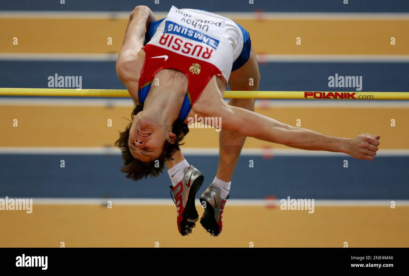 Russia's Ivan Ukhov makes an attempt in the final of the Men's High ...