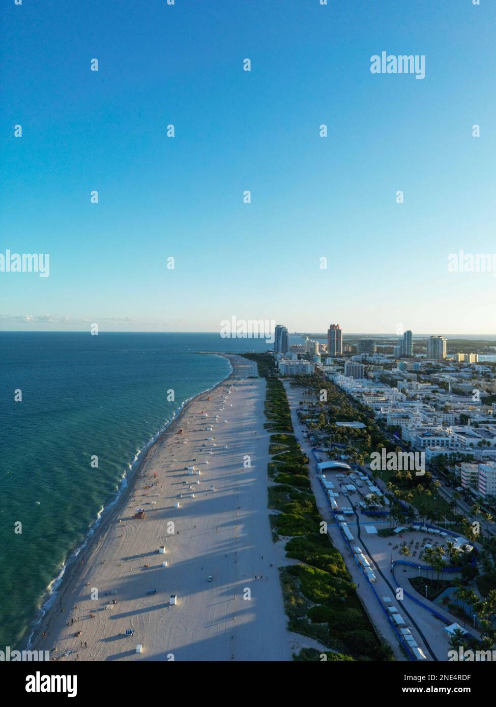 An aerial view of Miami Beach in florida, USA Stock Photo - Alamy