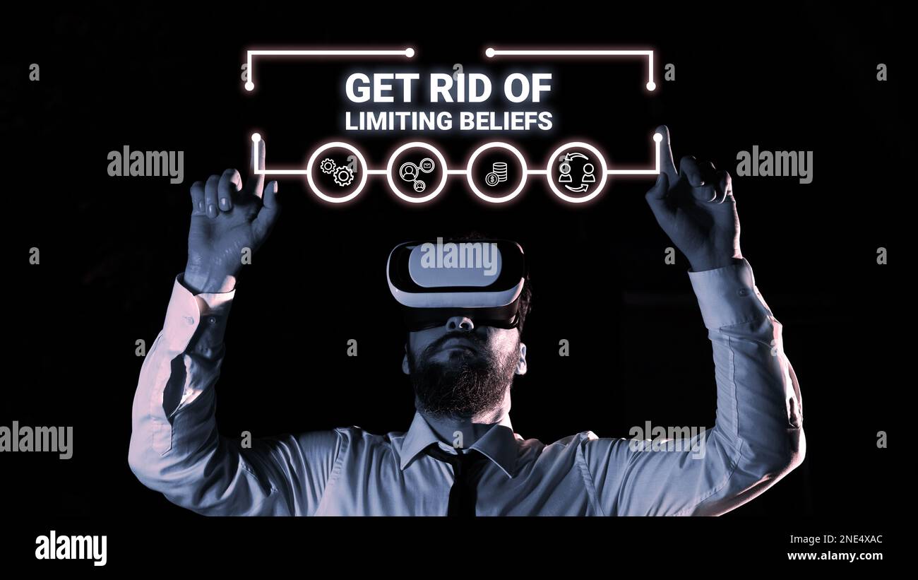 Text caption presenting Get Rid Of Limiting Beliefs. Word Written on ...