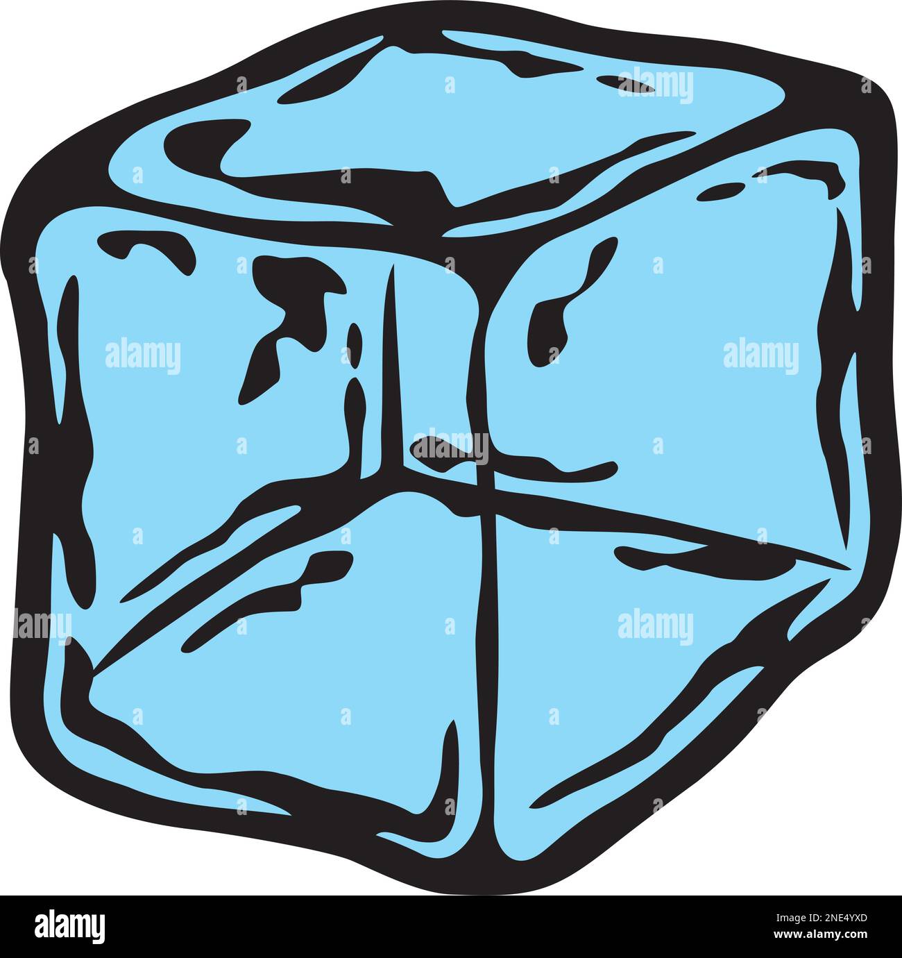 Ice Cube Color Vector Illustration Stock Vector Image And Art Alamy