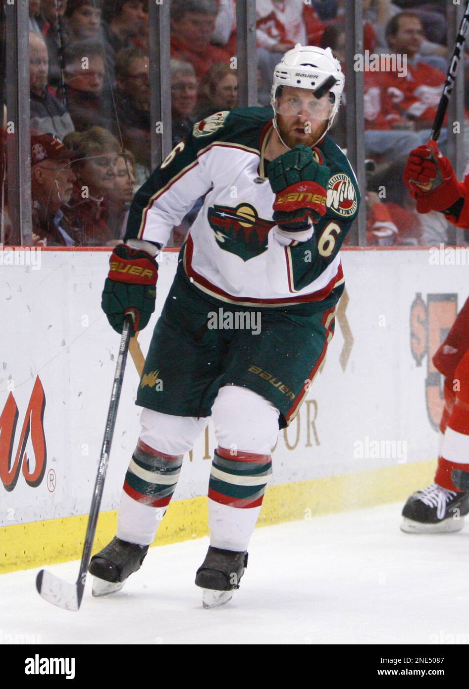 Minnesota Wild defenseman Greg Zanon (6) is seen during the second ...