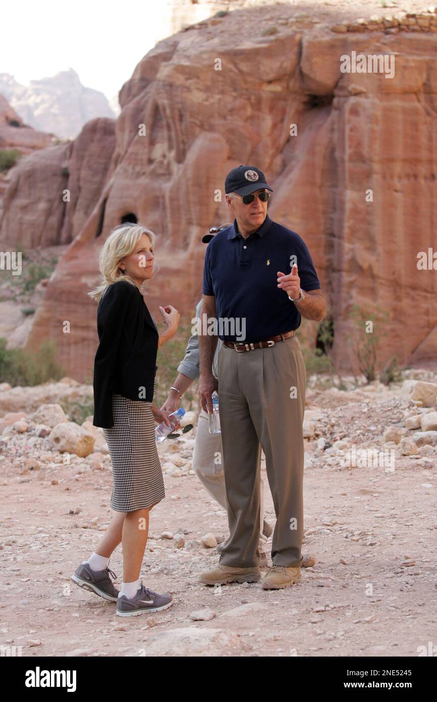 U.S Vice President Joe Biden and his wife Jill Biden visits the ancient ...