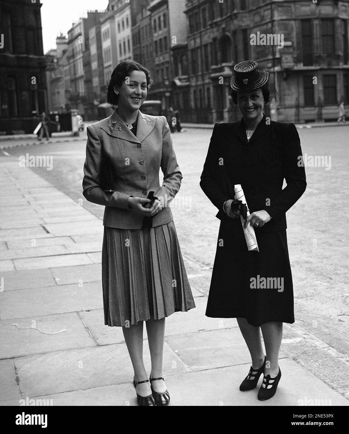 Princess Alexandra of Greece, left,in London on June 18, 1942, when ...