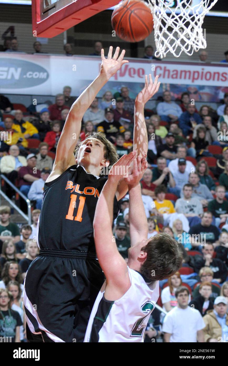 IKM-Manning's Bryce Irlbeck defends against Solon's Nick Day in a Class ...