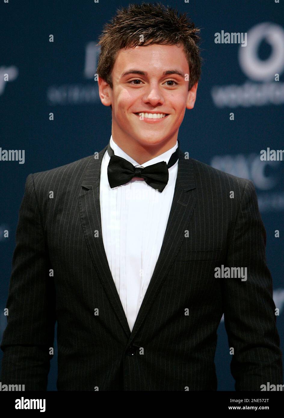 British diver Tom Daley arrives for the Laureus Awards in Abu Dhabi ...