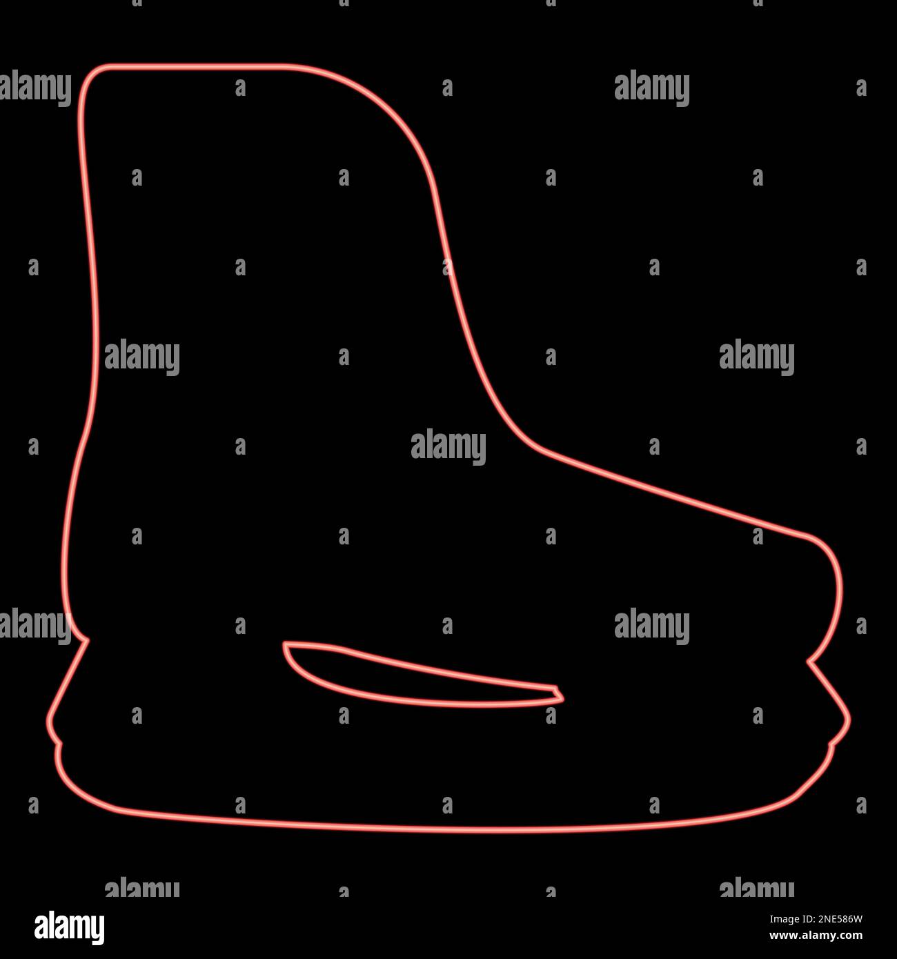 Neon ice skate sport hockey boot figure skates winter rink equipment ...