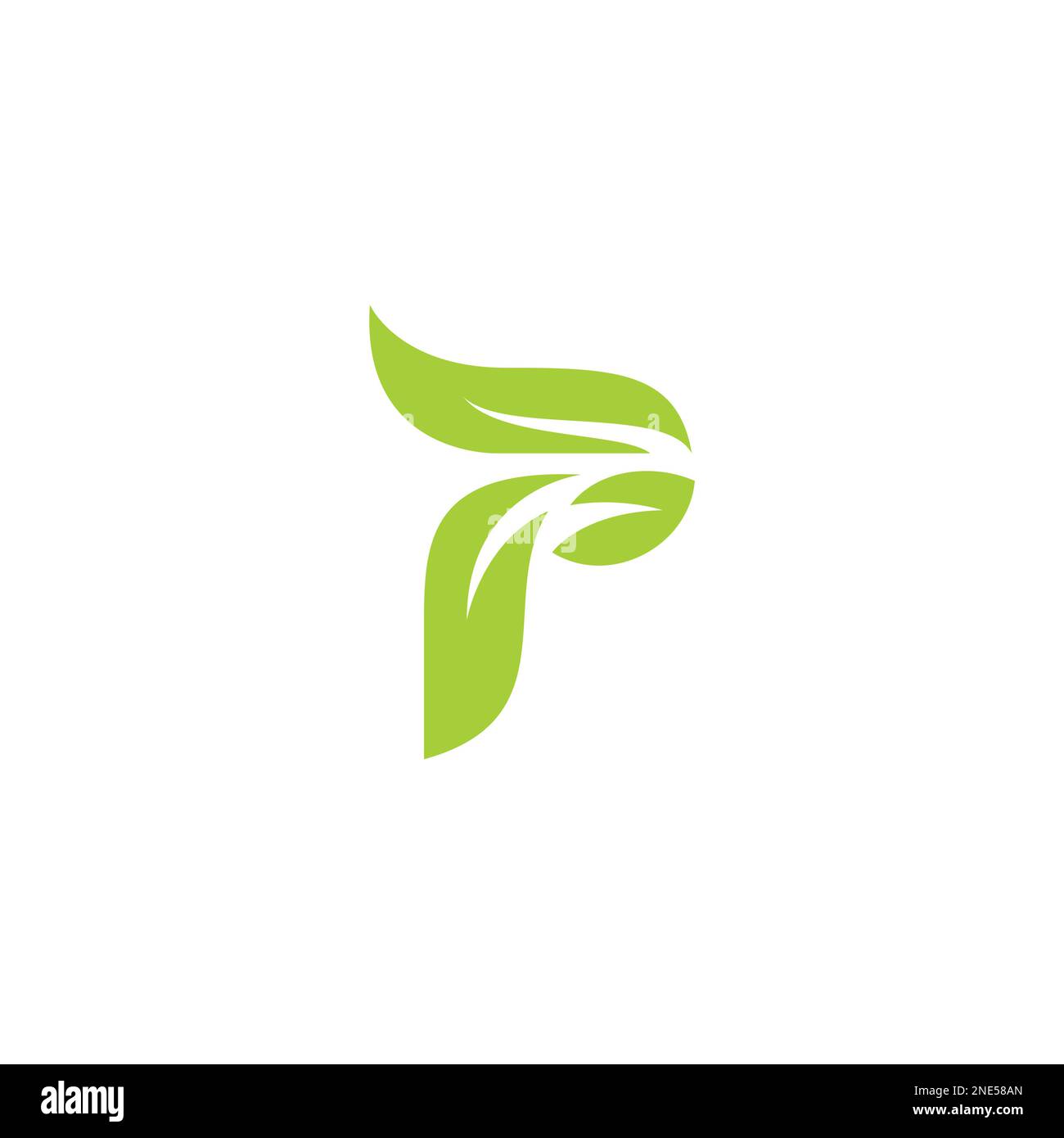 P Leaf Logo Design. P Organic Icon Stock Vector Image & Art - Alamy