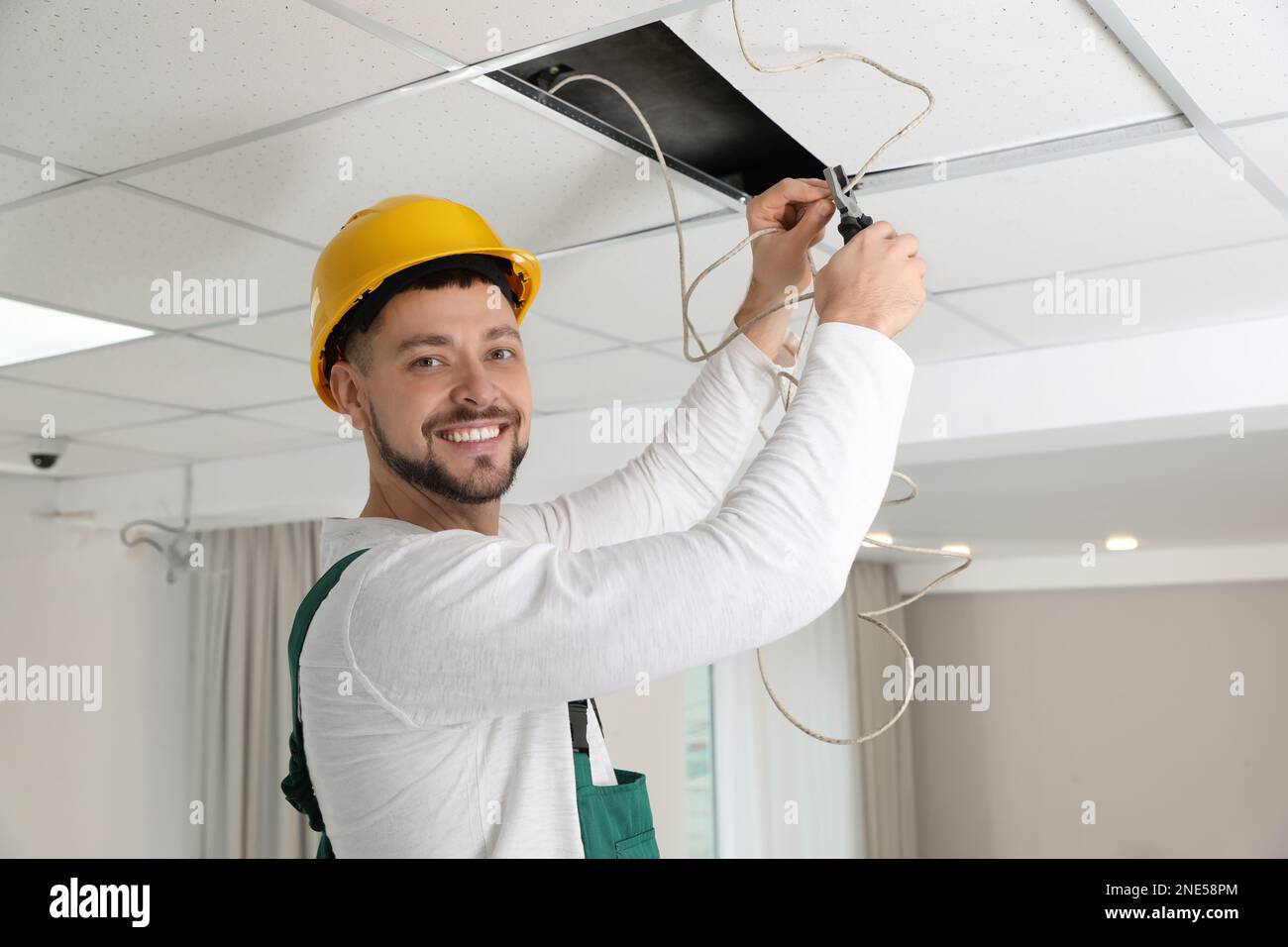 Electrician mounting wiring electricity hi-res stock photography and ...