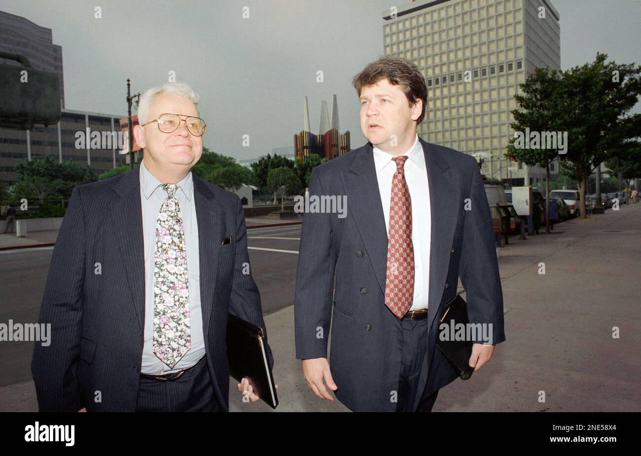 Los Angeles police officer Laurence Powell, right, arrives at federal ...