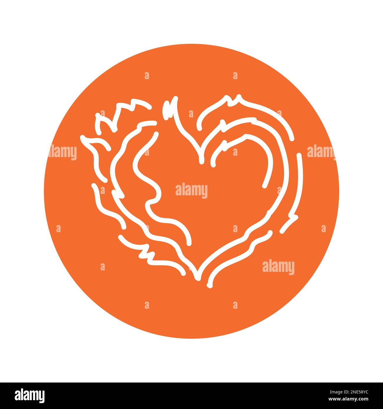 Fiery heart Stock Vector Images - Alamy