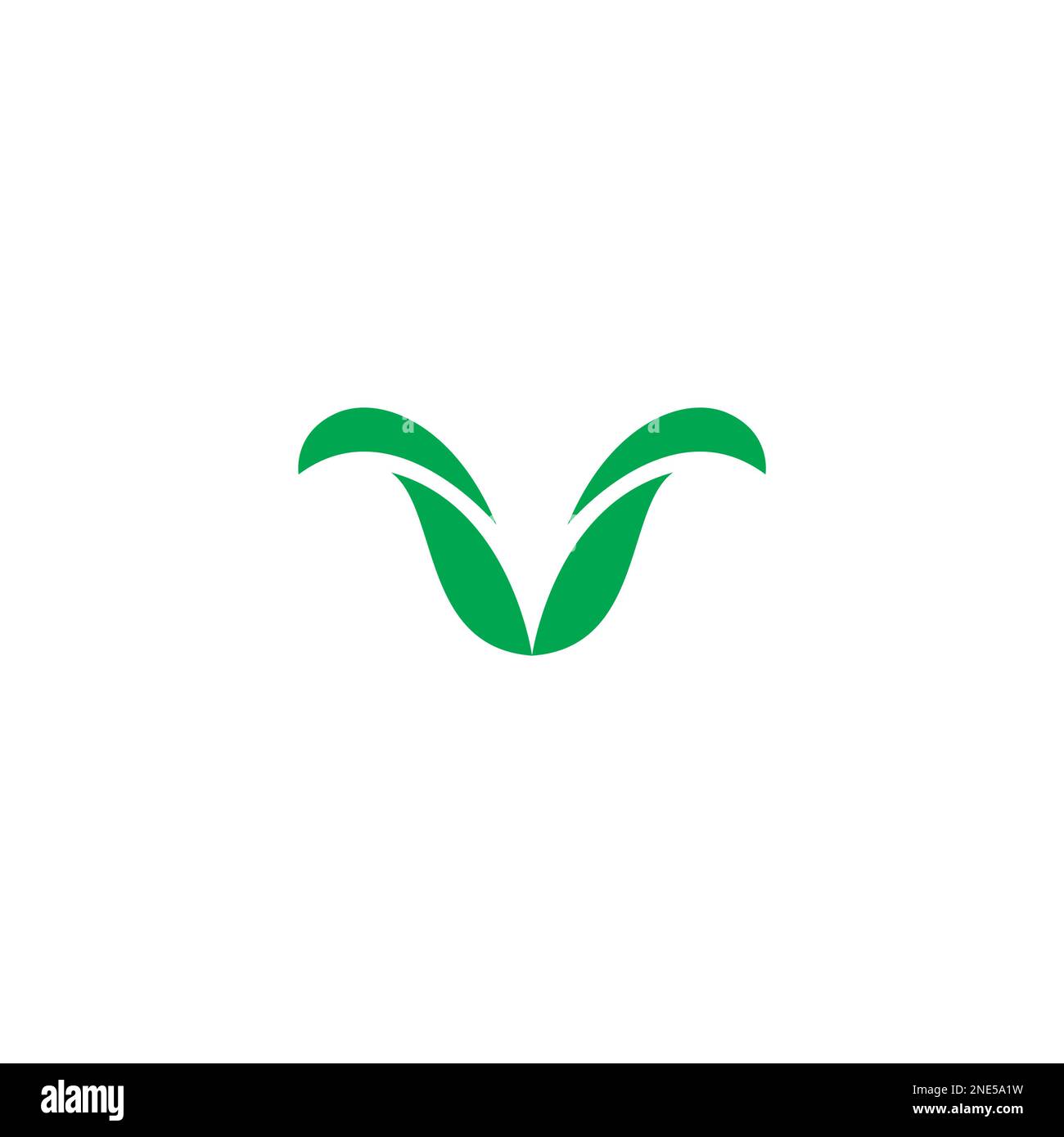 V Leaf logo. Letter V Design Nature Stock Vector Image & Art - Alamy