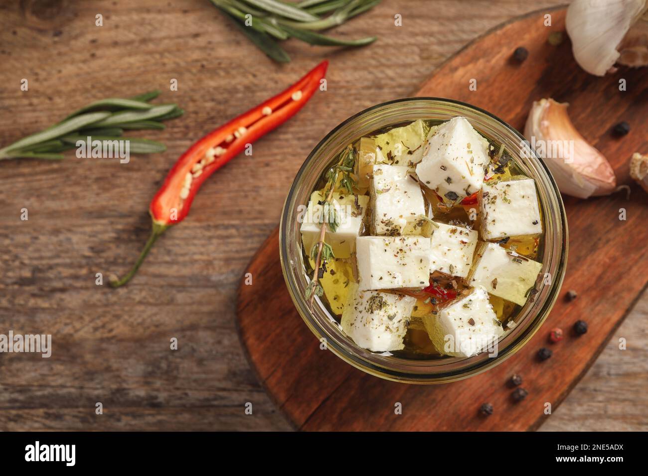 Cubes marinated feta cheese hi-res stock photography and images - Alamy