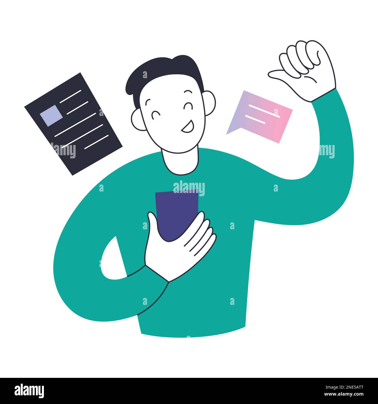 Happy young man reading good news using his smartphone, raising hand ...