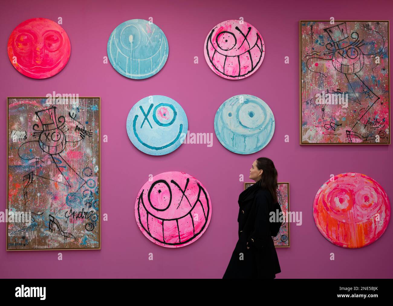 Saatchi Gallery, London, UK. 16 February 2023. From defiant train ...