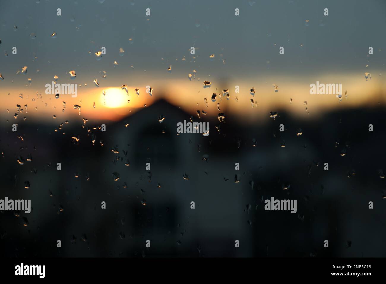 Sun through window rain drops hi-res stock photography and images - Alamy