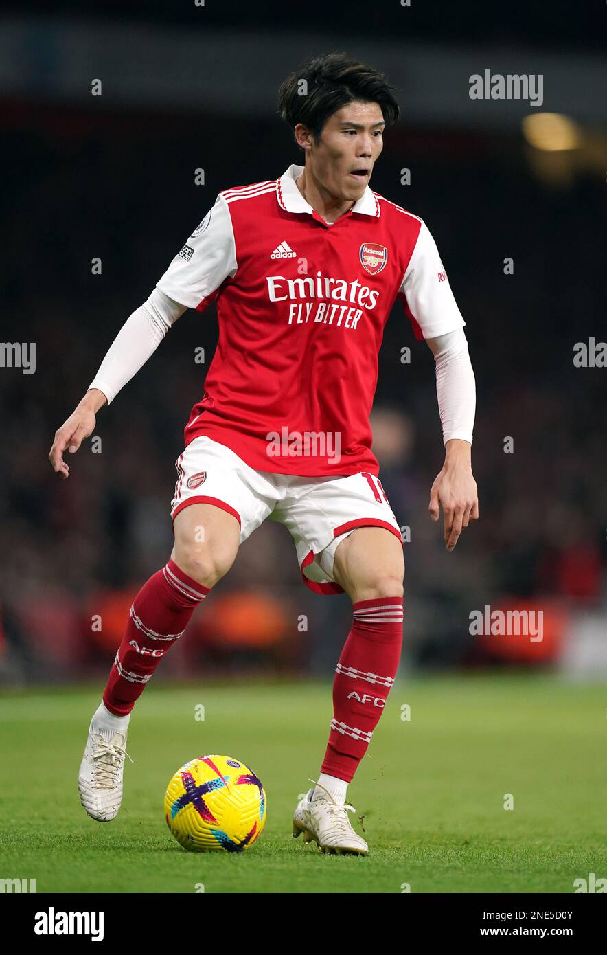 Arsenal’s Takehiro Tomiyasu during the Premier League match at the ...