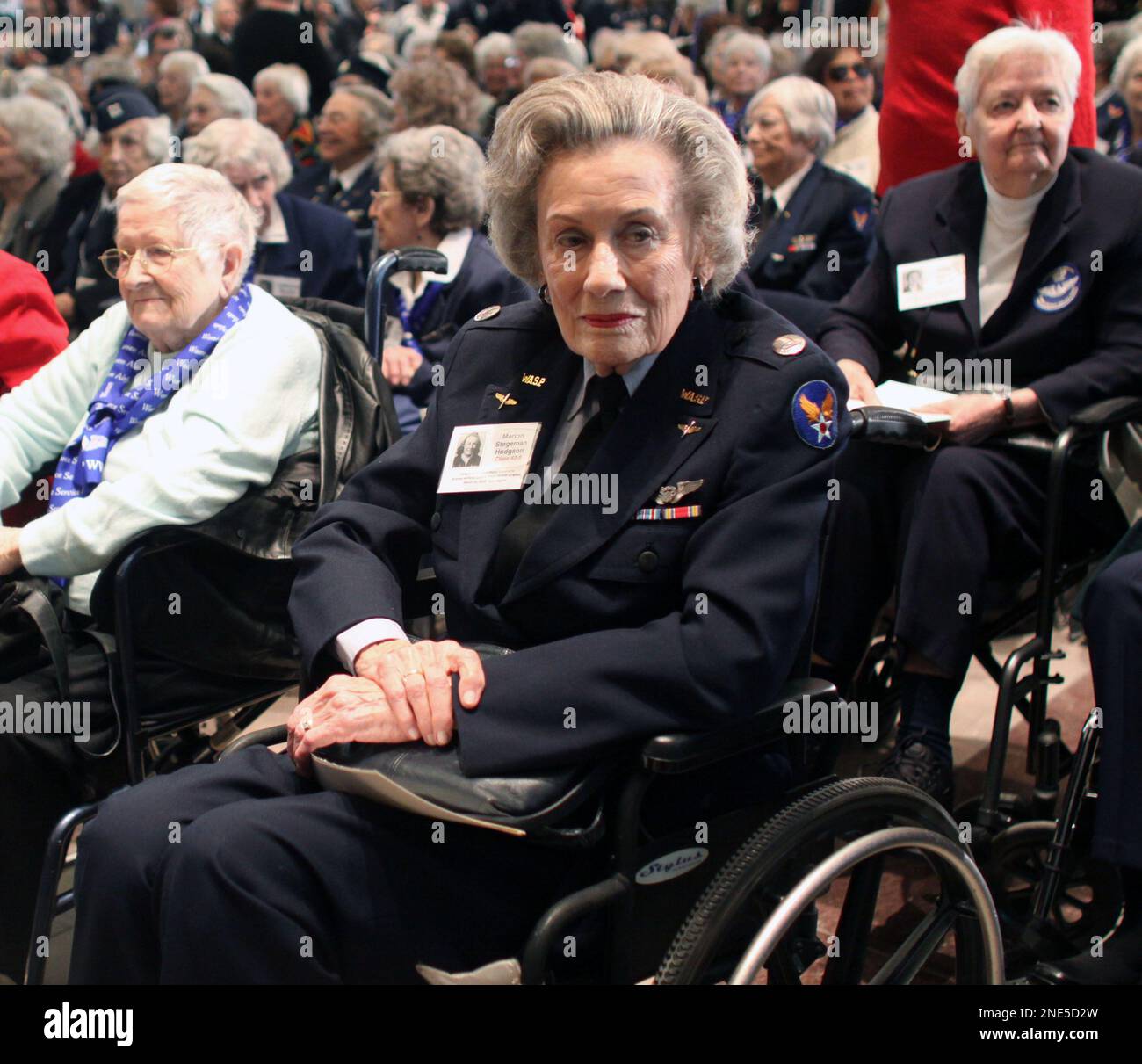 Marion Stegman Hodgson of Ft. Worth Texas, is seen in the front row on ...