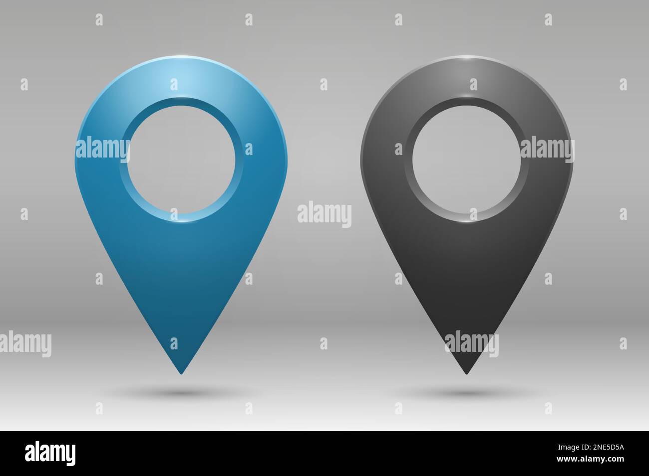 A Set Of Geolocation Icons In Blue And Gray On A Gradient Background Stock Vector Image And Art