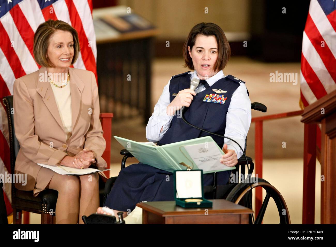 At a ceremony to honor the Women Airforce Service Pilots, or WASPs, Air ...