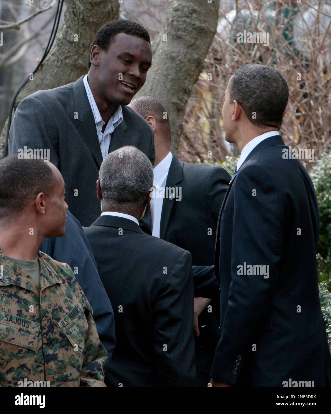 President Barack Obama and Haitian President Rene Preval, center, back ...