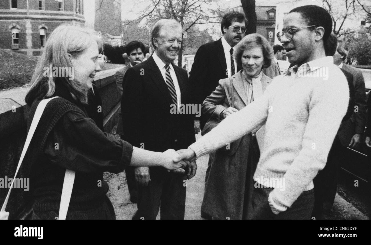 Seventh year-old Amy Carter, joined by her parents, former President ...