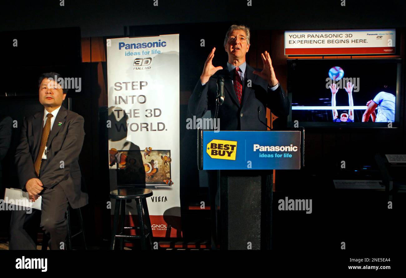 Mike Vitelli, president, Americas, Best Buy, speaks at a press ...