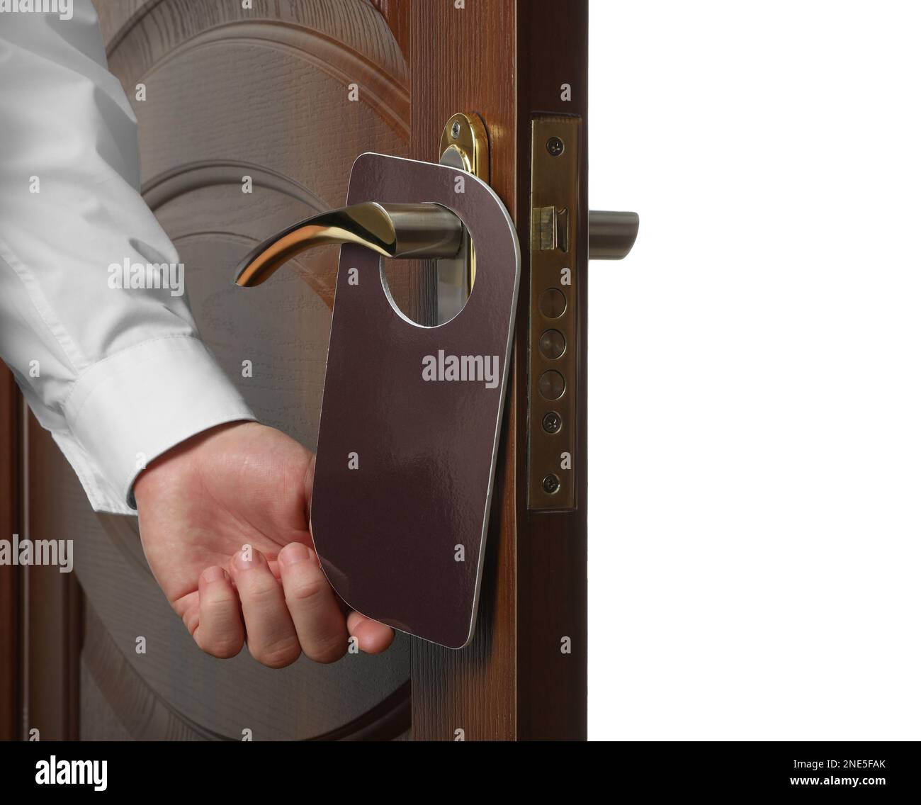 Male door open hotel room hi-res stock photography and images - Alamy