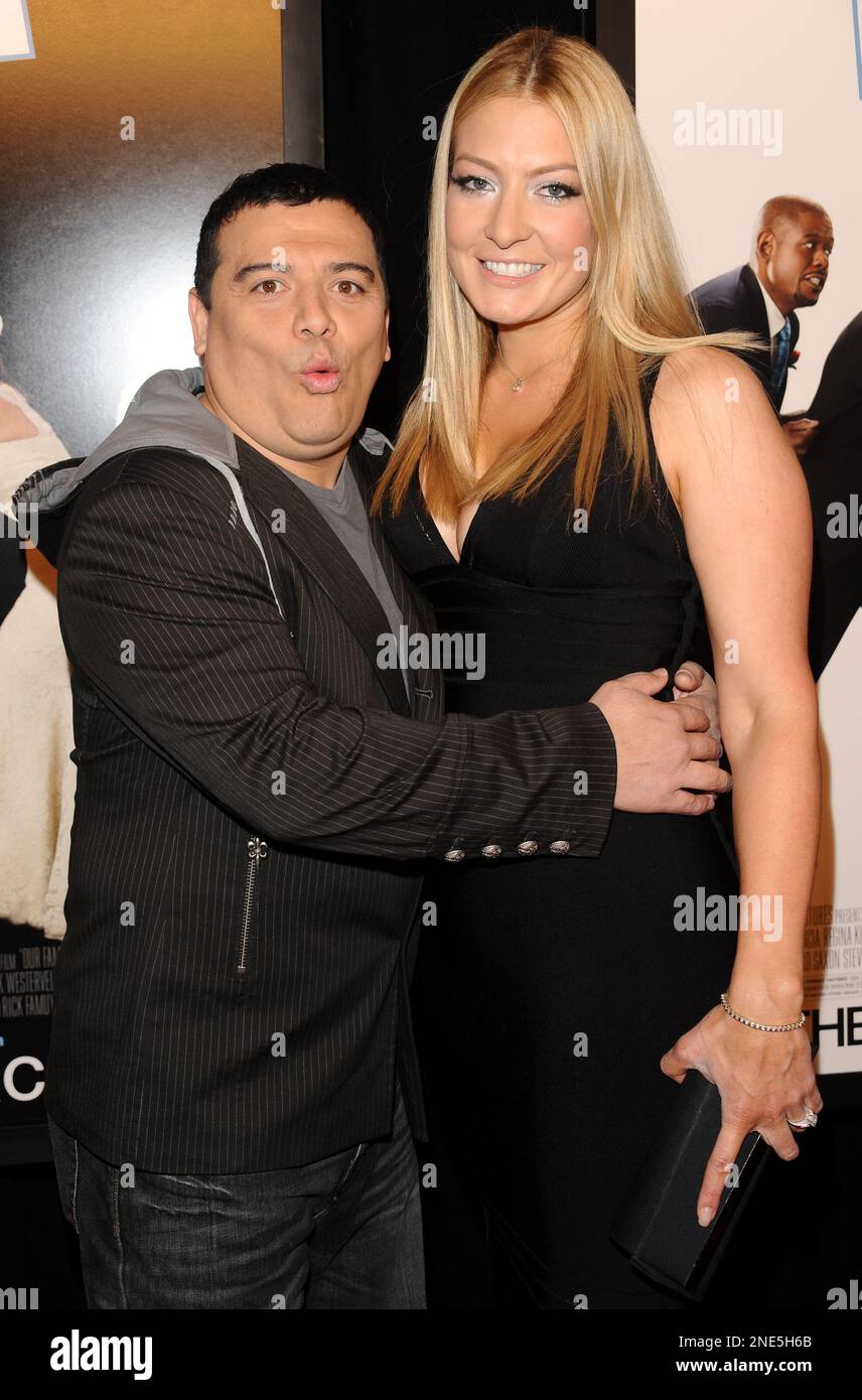 Actor Carlos Mencia and wife Amy Mencia attend the premiere of "Our ...