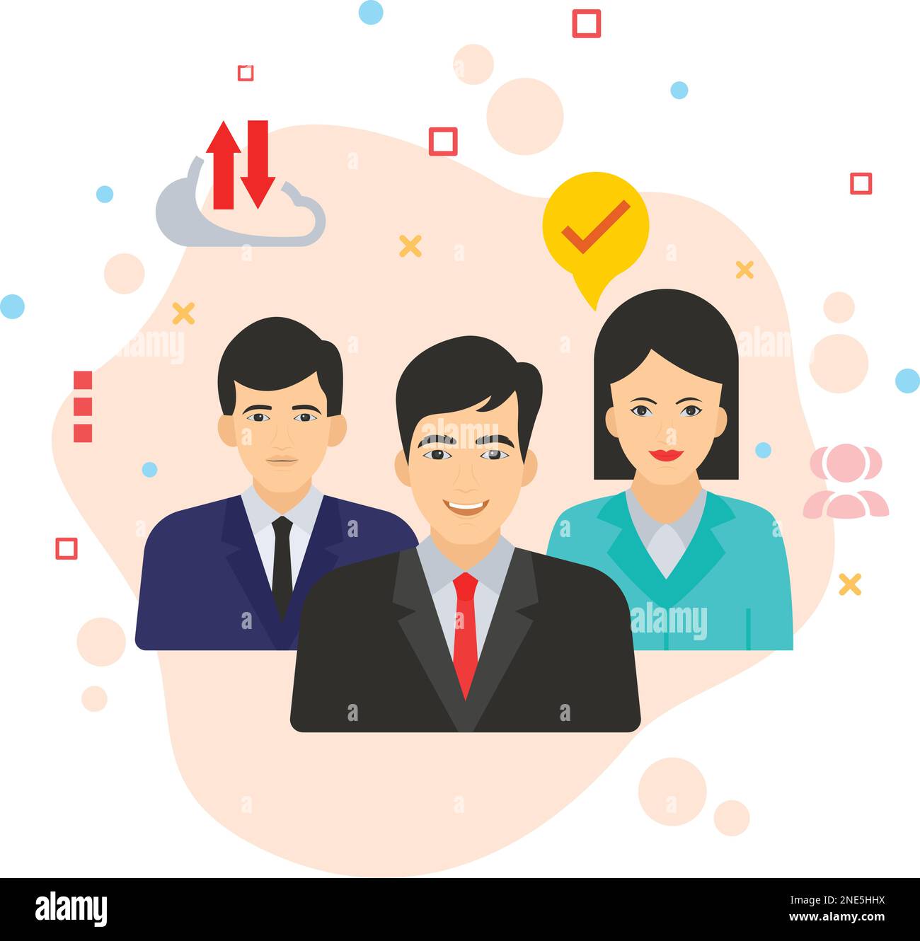 Recruitment team structure concept, Work Group Concept, hrm symbol ...